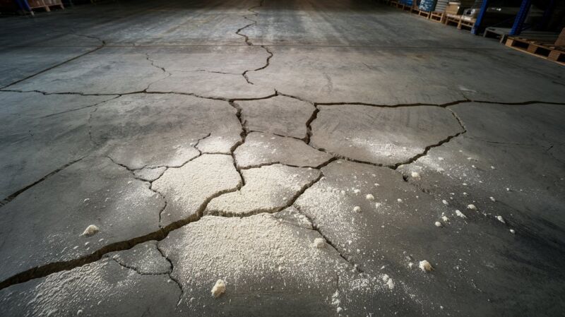 Does Efflorescence Damage Concrete Floor in Warehouse?